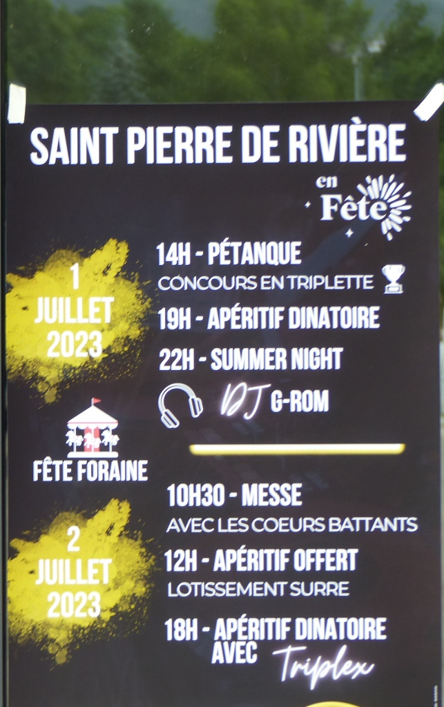Fête les 1 et 2 juillet à Saint-Pierre-de-Rivière - Commune de Saint ...
